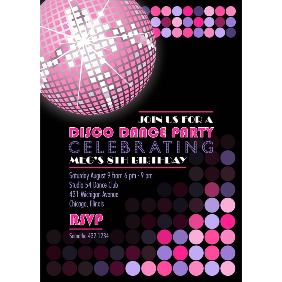 Disco Party Invitation
