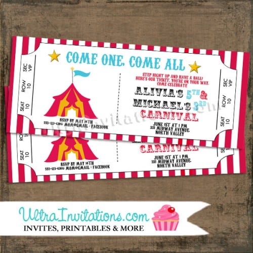 Free Printable Ticket Invitation
